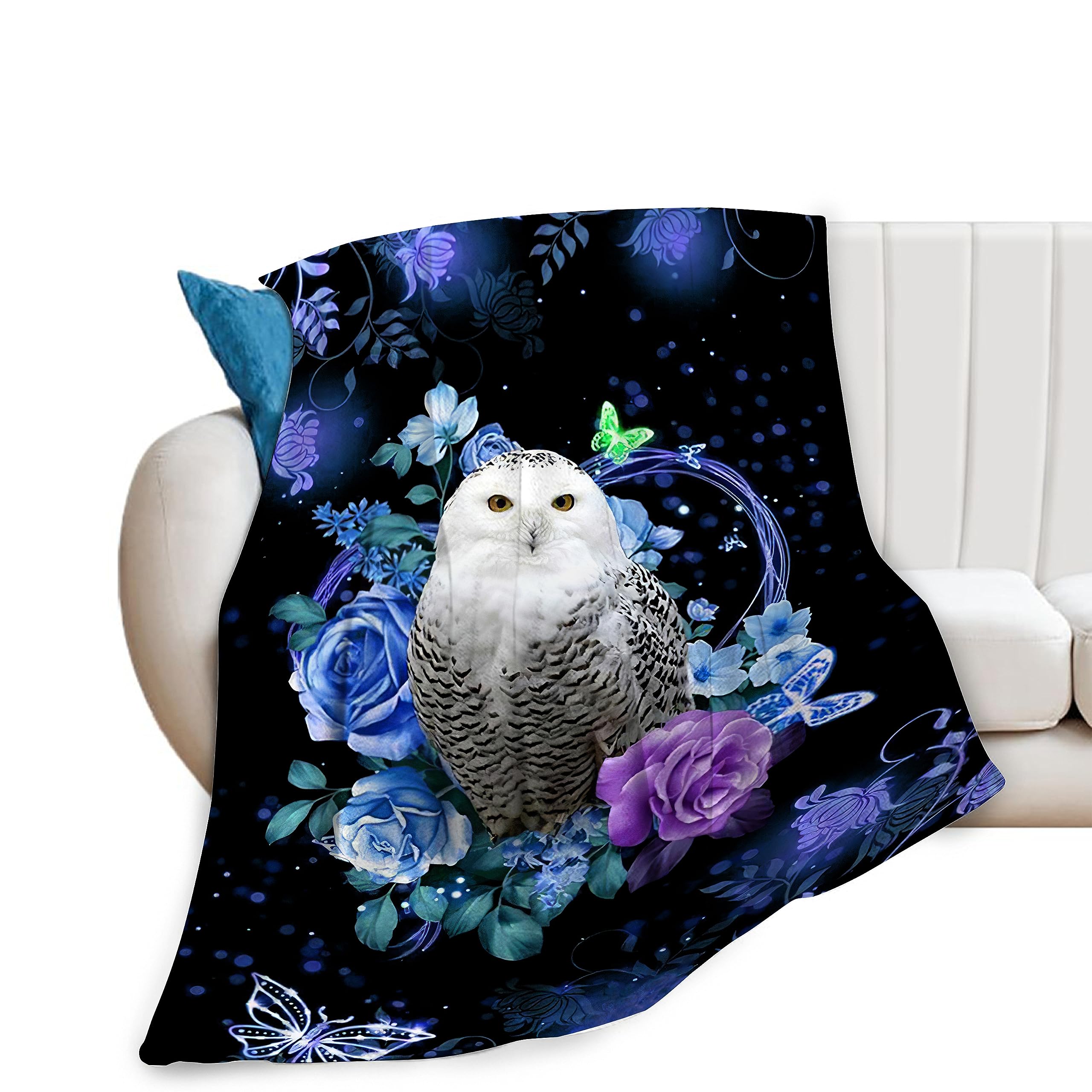 Owl Blanket Owl Gifts for Women Soft Cozy Owl Stuffed Throw Blanket Owl Animal Fleece Plush Bedding Blanket for Girls Kids Adults Bed 40"X50"