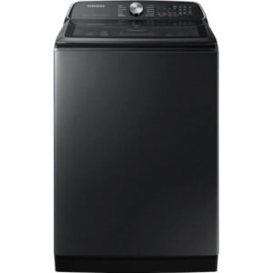 samsung 5.5 cu. ft. smart top load washer with super speed wash in brushed black