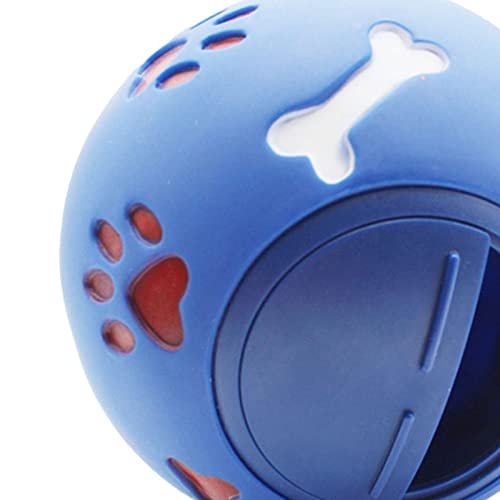 Dog Treat Dispenser Balls, Slow Feeding Adjustble Chewing Puppy Puzzle Balls Toy, Mental Enrichment Relieving Boredom Cats Dogs Universal Dog Chew Toy for Pet Supplies(Blues)