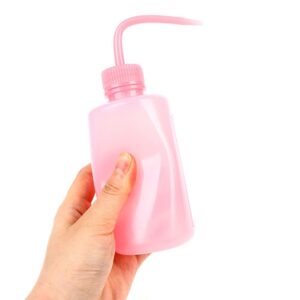 UUYYEO 2 Pcs 250ml Tattoo Wash Bottles Eyelash Washing Bottles Succulent Plant Watering Bottle Safety Rinse Water Bottles Plastic Squeeze Bottle Eyelash Extension Tools Pink