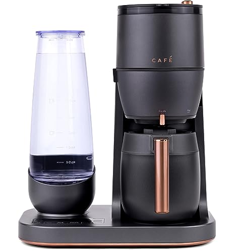 Café Specialty Grind and Brew Coffee Maker, Single-Serve Option, 10-Cup Thermal Carafe, WiFi Enabled Technology, Smart Home Kitchen Essentials, SCA Certified, Barista-Quality Brew, Matte Black