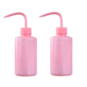 uuyyeo 2 pcs 250ml tattoo wash bottles eyelash washing bottles succulent plant watering bottle safety rinse water bottles plastic squeeze bottle eyelash extension tools pink