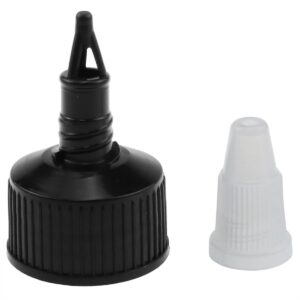 AYLIFU 12 PCS 24/410 Natural Twist Top Caps Black Bottle Dispensing Caps Squeeze Bottle Replacement Twist Caps for Squeeze Bottles, Replacement Caps, Cosmetics Bottles, Crafts Bottles