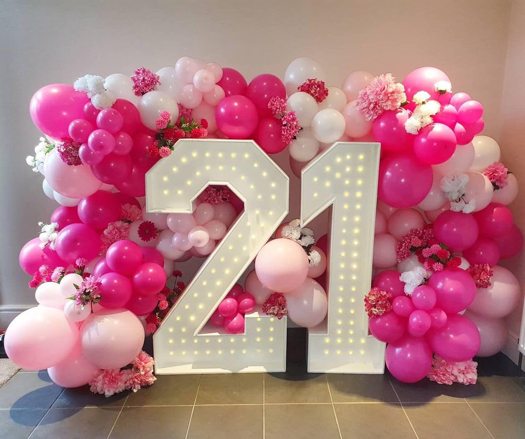 Pink and White Party Balloons,Pink Latex Balloons 50 Pcs 12 inch Baby Pink Balloons Pink Confetti Balloons For Wedding Engagement Birthday Gender Reveal Parties Baby Shower Decoration