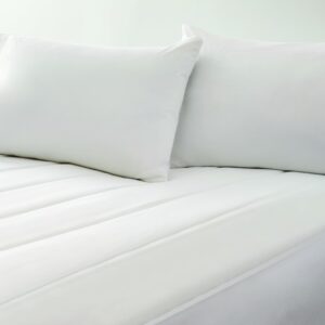 Sunbeam Restful Quilted Heated Mattress Pad 12-Heat Settings Auto Shut Off Washable Queen White