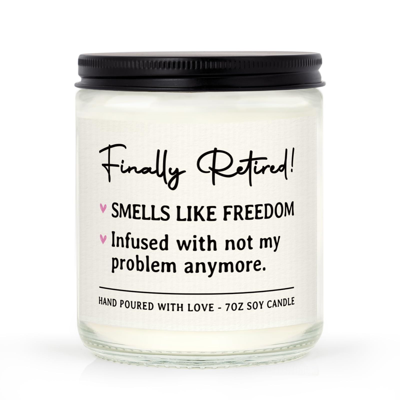 Shqiueos Retirement Gifts for Woman Men, Retirement Candle, Funny Retiring Farewell Gifts for Coworkers, Boss, Friends, Teachers, Work Bestie, Natural Soy Lavender Scented Candles