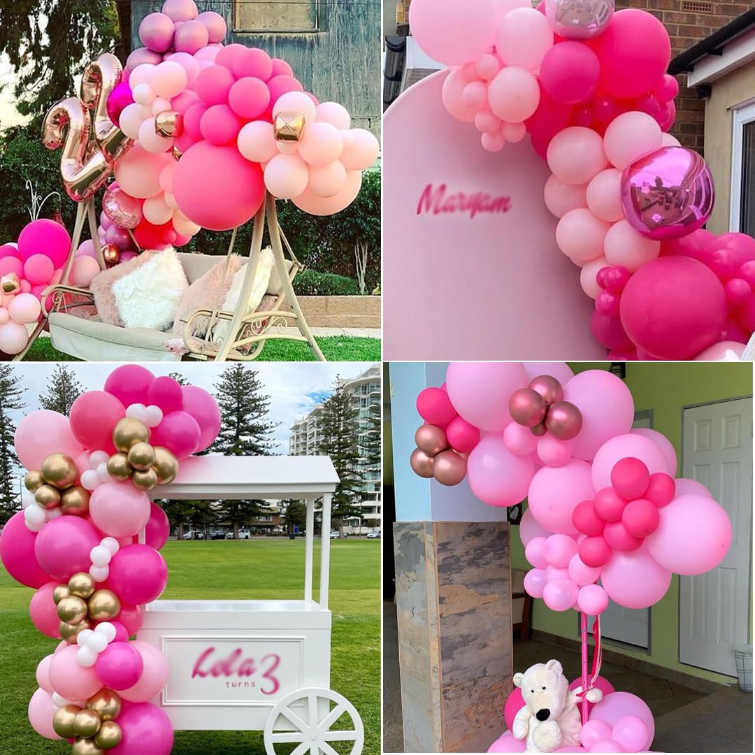 Pink and White Party Balloons,Pink Latex Balloons 50 Pcs 12 inch Baby Pink Balloons Pink Confetti Balloons For Wedding Engagement Birthday Gender Reveal Parties Baby Shower Decoration