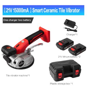 Tile Vibration Machine Tool - Upgraded and Enlarged Tile Suction Cup,6 Speed Adjustable Auto Leveling Handheld Tile Laying Machine,21V 18000mAh 18000r/min