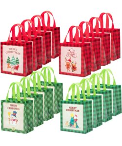 mr. pen- reusable christmas gift bags, 12 pcs, xmas gift bags christmas tote bags with handles, reusable christmas bags for gifts, holiday gift bags, christmas reusable bags, christmas totes