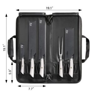 Cangshan Elbert Series German Steel Forged 6-Piece BBQ Knife Set, White