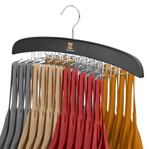 zedodier tank top hangers, 2 pack bra organizer for closet, 48 storage capacity, non-slip hanging tie holder closet organizers and storage for camisoles tank tops bras ties swimsuits, black