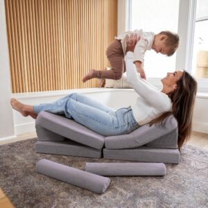 ZICOTO Modular Kids Play Couch for Fun Play Time or Comfy Lounging - The Perfect Toddler Sofa to Boost Creativity and Easily Build Magical Forts and More in Your Playroom/Nursery