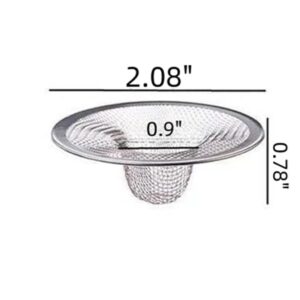 10 pcs Heavy Duty Stainless Steel Slop Basket Filter Trap, 2.08" Mesh Metal Sink Strainer,Perfect for Kitchen Sink/Bathroom Bathtub Wash Basin Floor Drain Balcony Drain Hole