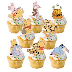 48cs winnie cupcake toppers for birthday party cupcake decorations baby shower decorations