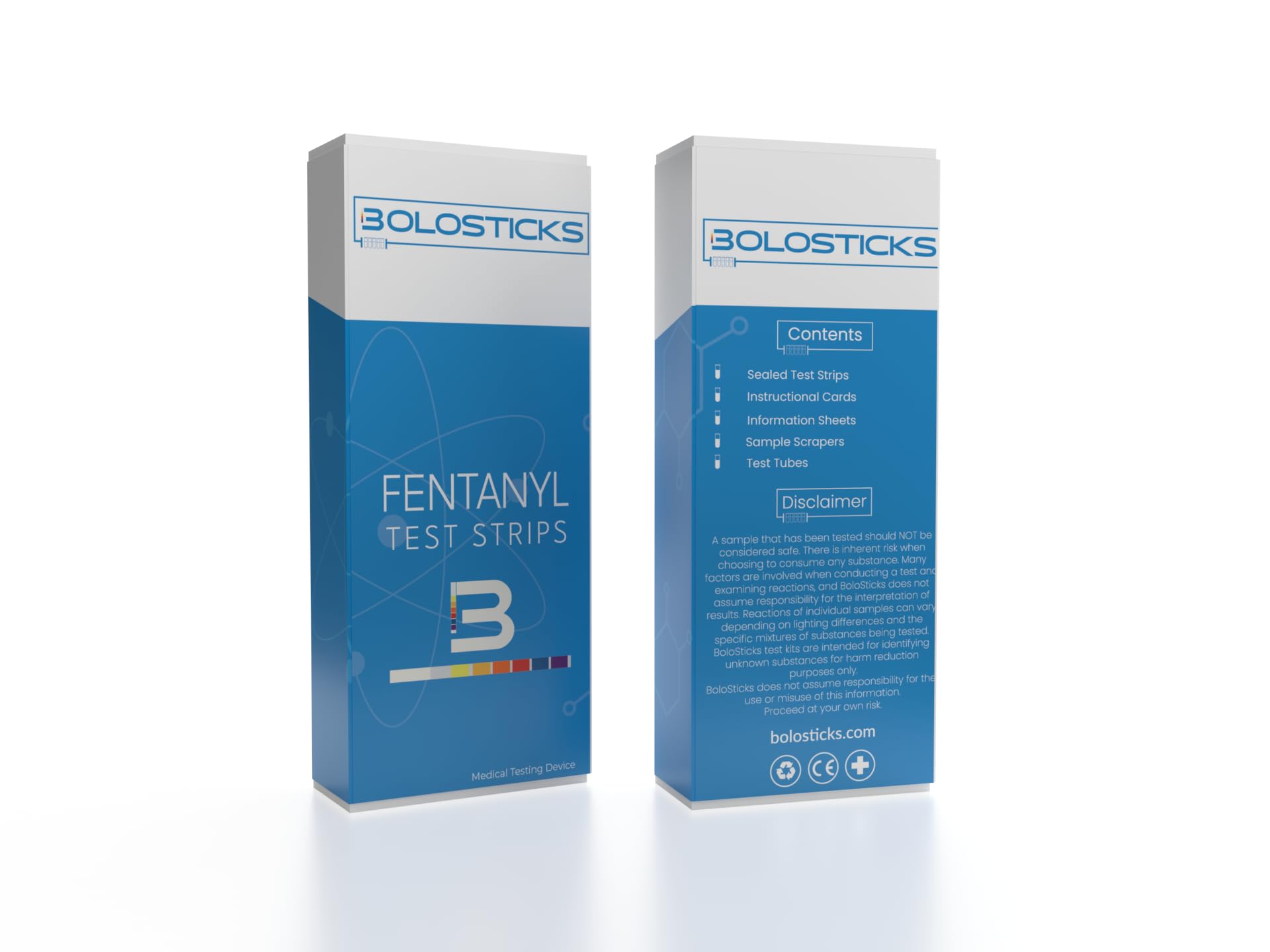 Bolosticks Fentanyl Test Strip Kit - Art Filled, Compact & Festival Ready - Rapid Test Strips, Testing Surface, Test Tube, Sample Scraper, and Info Booklet (Pack of 10)