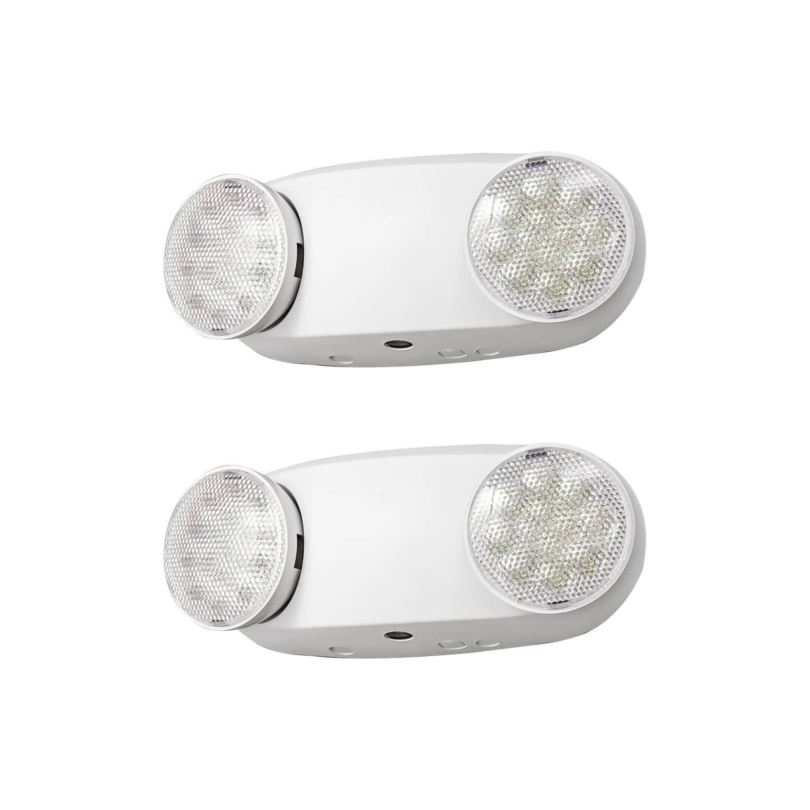 GZRUIYANG Emergency Lights with Battery Backup, 2 Pack Emergency Light, LED Commercial Emergency Lights, UL Listed, AC 120/277V, Hardwired Emergency Exit Light Fixtures for Business - (White)