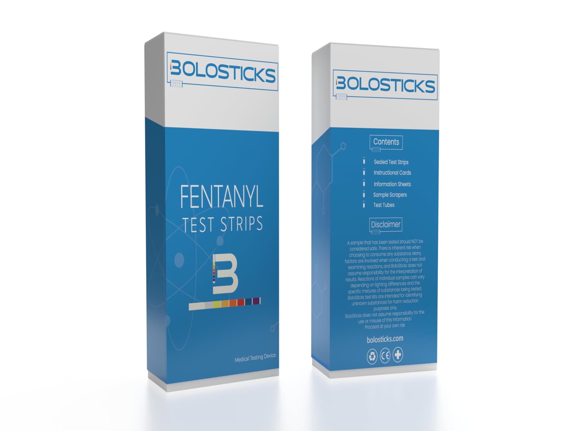 Bolosticks Fentanyl Test Strip Kit - Art Filled, Compact & Festival Ready - Rapid Test Strips, Testing Surface, Test Tube, Sample Scraper, and Info Booklet (Pack of 5)