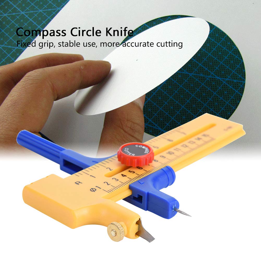 TOPINCN Circle Cutter Paper Trimmer Circular Cutting Tool Circle Cutter Cardboard Rubber Leather Art Craft Tool