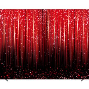 Red Glitter Backdrop for Photography Black and Red Bokeh Sequin Spots Birthday Party Background Baby Shower Winter Christmas New Year Party Decorations Photo Props