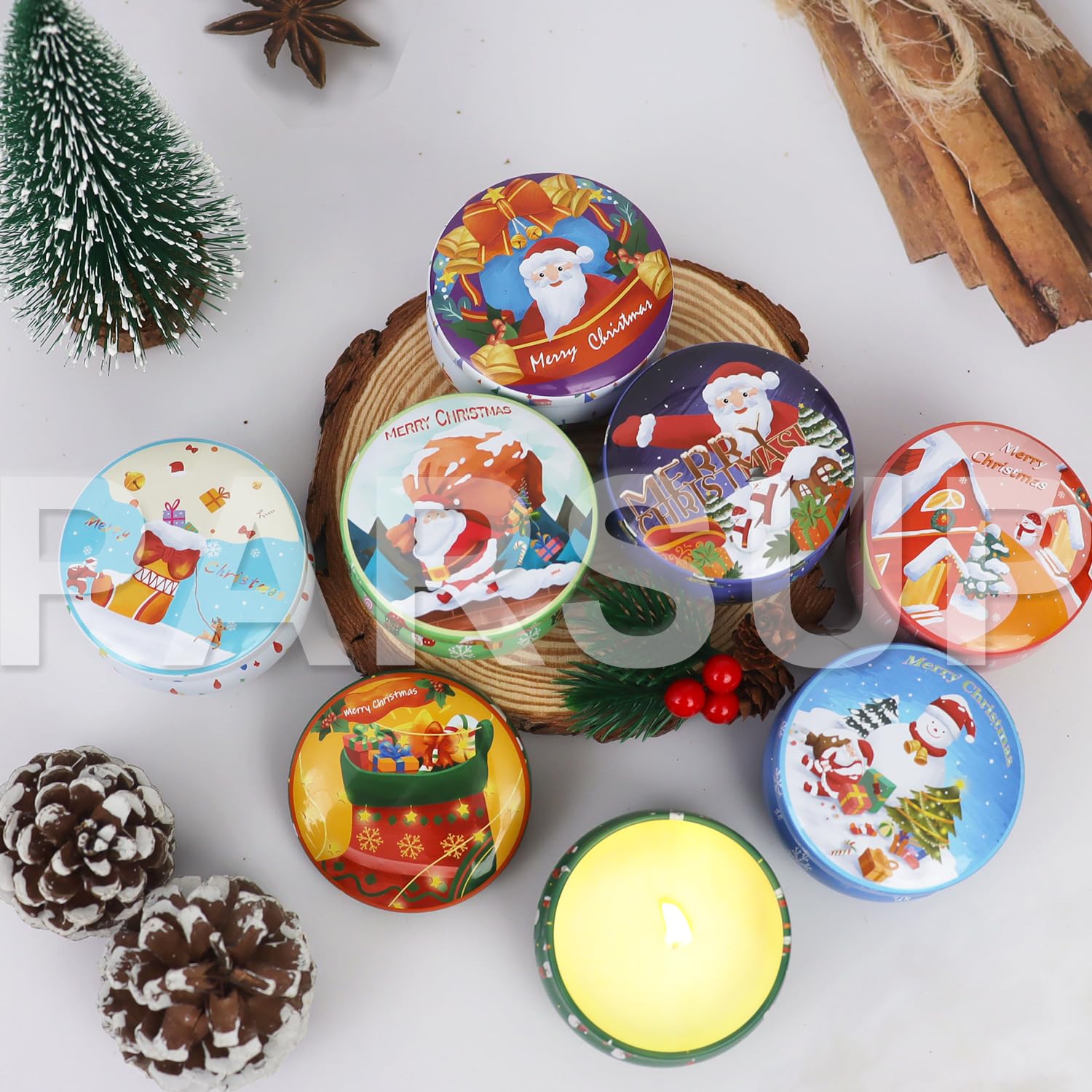 12 Pack Christmas Scented Candles, 2.5OZ Jar Candles, 12 Christmas Fragrances Scented Candle Set for Women, 12 Hour Burning Time, Candle Gift for Mom, Grandma, Teacher, Coworks