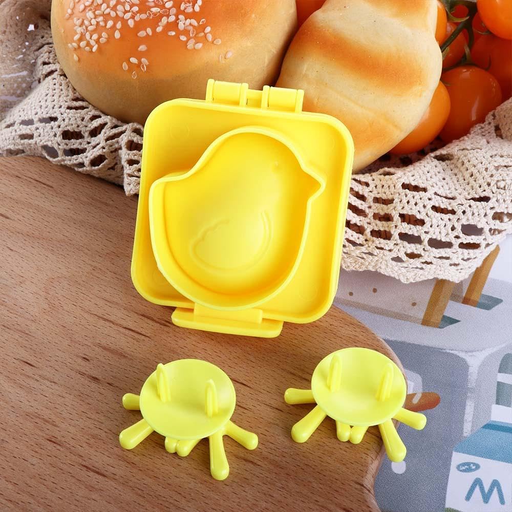 Boiled Egg Mould,Plastic Egg Shaper 3D Cute Chicken Shape Egg Tool Creative Egg Cup Holder Stand Breakfast Rice Ball Lunch Mould Kitchen Gadget