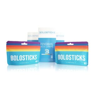 Bolosticks Fentanyl Test Strip Kit - Art Filled, Compact & Festival Ready - Rapid Test Strips, Testing Surface, Test Tube, Sample Scraper, and Info Booklet (Pack of 5)