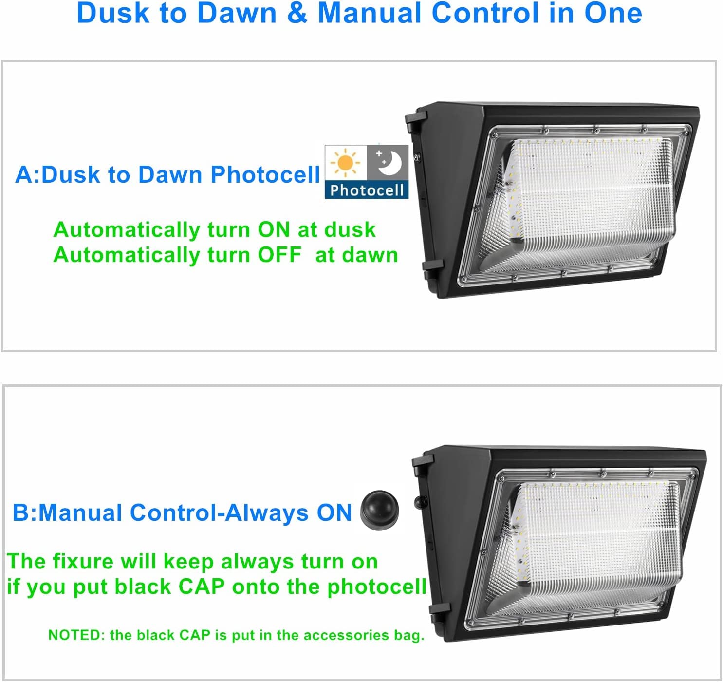 1Pack-Dusk to Dawn 180W LED Wall Pack Light Fixture, 25200LM 1500W HPS/HID Equivalent,100-277V, 5000K Daylight Commerical/Industrial Outdoor Security lighting, Waterproof for Entrance,Warehouse