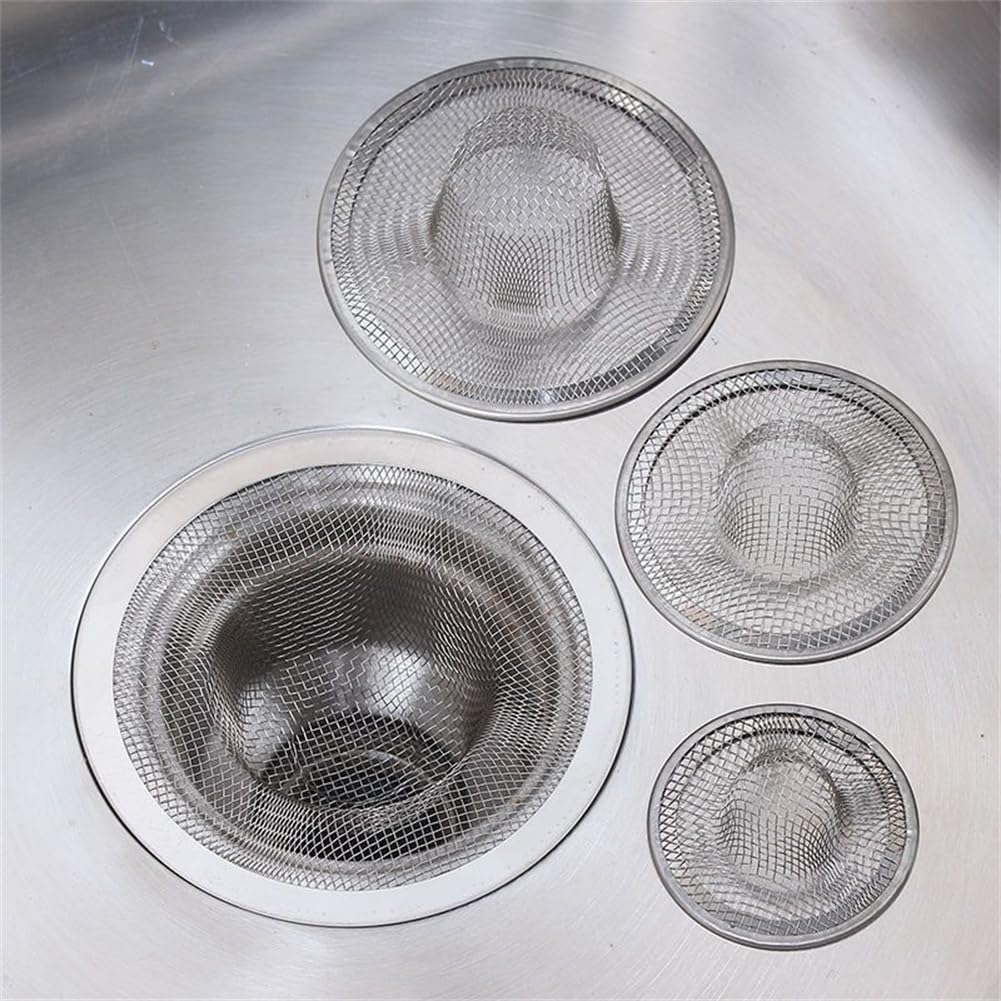 10 pcs Heavy Duty Stainless Steel Slop Basket Filter Trap, 2.08" Mesh Metal Sink Strainer,Perfect for Kitchen Sink/Bathroom Bathtub Wash Basin Floor Drain Balcony Drain Hole