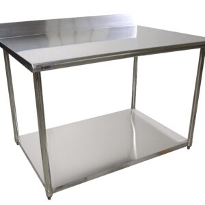 Vacmaster 36" x 48" Stainless Steel Workstation & Prep Tables with Adjustable Under-Shelf, Heavy Duty NSF Commercial Tables for Restaurant, Hotels, Lodges, and Home