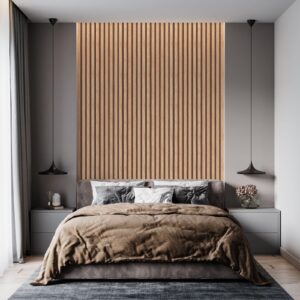 Yun-aeon Natural Wood Peel and Stick Wallpaper Wood Slats - 17.3"x 160" Tan Self-Adhesive Waterproof Vinyl Removable Wall Paper for Wall Decor Bedroom