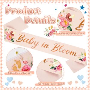 Ceenna Baby in Bloom Baby Shower Sash Mom to Be Sash and Dad to Be Pin Flower Crown for Gender Reveals Party Baby Shower Party Favors Decorations for Boys Girls Pregnancy Props Gift