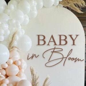 baby in bloom baby shower party decal sign - gender reveal girl or boy baby shower decal sign, baby shower pregnancy wall decoration decor