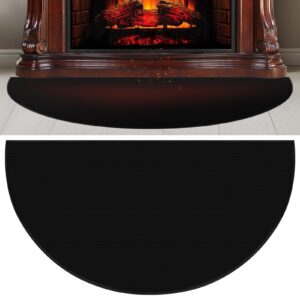 32'' x 60'' upgraded thickened fireplace mat, half round fire resistant mat, fireproof rug retardant hearth pad for fireplace wood stove, protect floor from sparks embers indoor outdoor