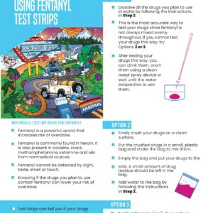 Bolosticks Fentanyl Test Strip Kit - Art Filled, Compact & Festival Ready - Rapid Test Strips, Testing Surface, Test Tube, Sample Scraper, and Info Booklet (Pack of 10)