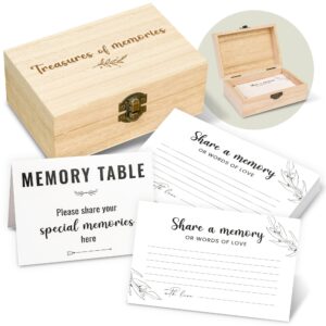 woodamore share a memory card - 50 pcs celebration of life memory cards for funeral, memorial cards for celebration of life decorations ideas, share a favorite memory box