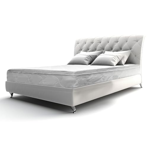 Oliver & Smith Queen Bed Mattress 8 Inch Hybrid Mattress Queen Size with High Density & Comfort Cold Foam with Continuous Coil Bonnell Springs Eco-Friendly, Breathable Medium Firm Queen Mattress