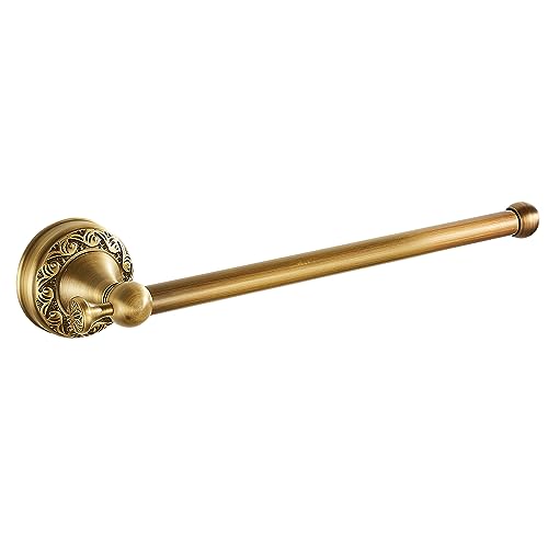 Hand Towel Bar for Bathroom Antique Bronze Brass, Rustproof Wall Mounted Towel Rack Hanger Bathroom Hardware Accessories Towel Holder,Pattern Carving Design