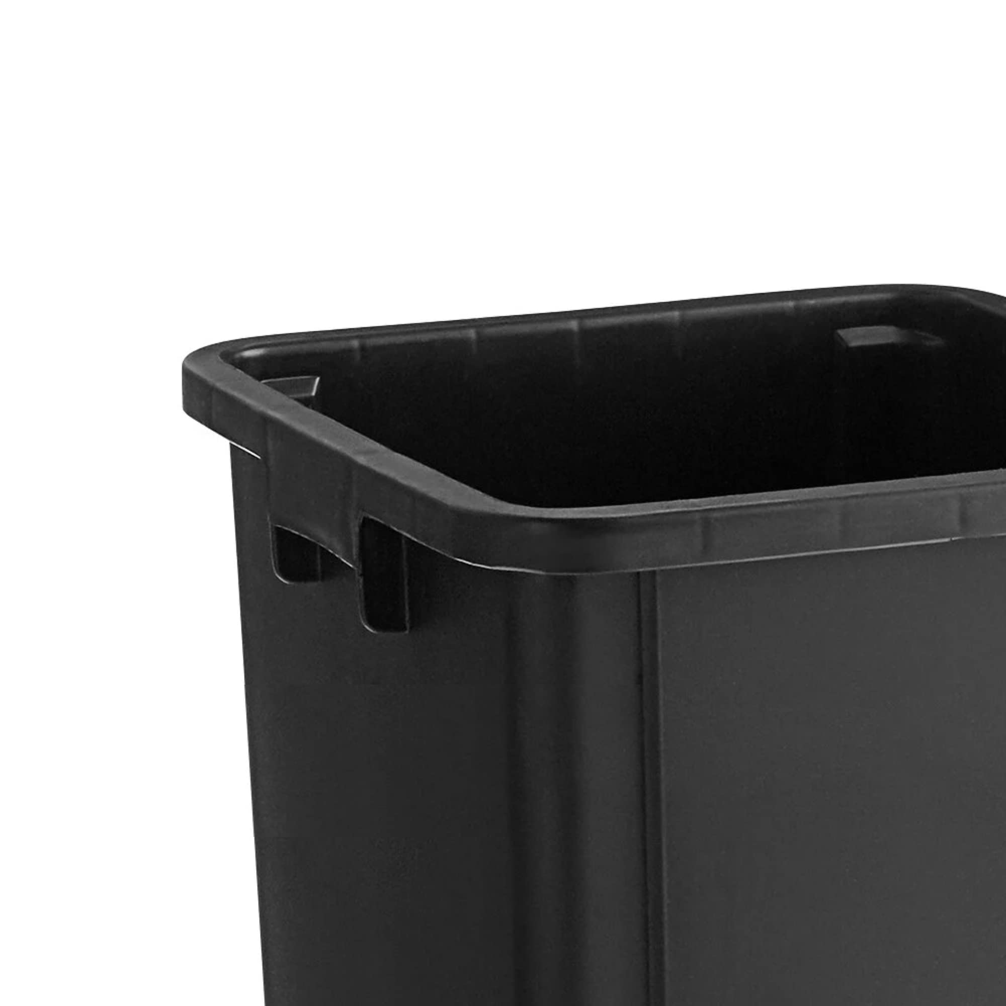 Mix.Home 23 Gallon Black Square Trash can Restaurant Trash can Commercial Trash can Tall Plastic Trash can Industrial Trash can Square Trash cans for Kitchen Janitorial Trash can