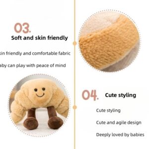 XIZHI Toast Bread Plush Toy Cute Croissant Plush Stuffed Funny Food Plushies Pillow Toy fors Gifts for Kids Birthday (Pretzel)