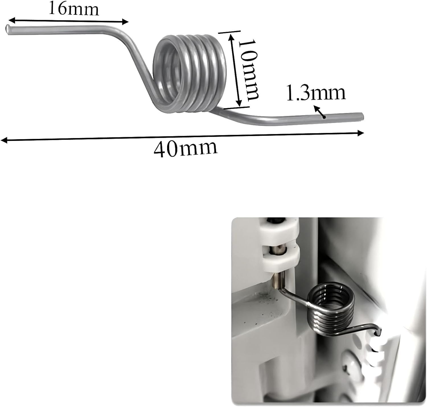 DUODUO 2 pack refrigerator French door counterclockwise wrapped spring new advanced heavy-duty replacement repair new compatible with LG/Kenmore LFX28978SB/02, LFX28978ST/01, LFX28978ST/02