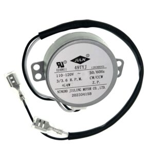 110v-120v ice maker synchronous motor 49tyj compatible with 50tyz-e for commercial household ice maker hzb-12/a hzb-12/b hzb-12/h hzb-12/g hzb-22bf hzb-15 hzb-12ylr hzb-20ylr, 3/3.6 r.p.m. 50/60hz