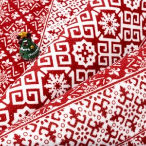 WondRg Christmas Area Rug 5x7 Red Snowflake Holiday Decorative Living Room Bedroom Throw Rug Washable Non Slip Soft Low Pile Carpet for Kitchen Entryway Dining Room Bathroom Home Decor