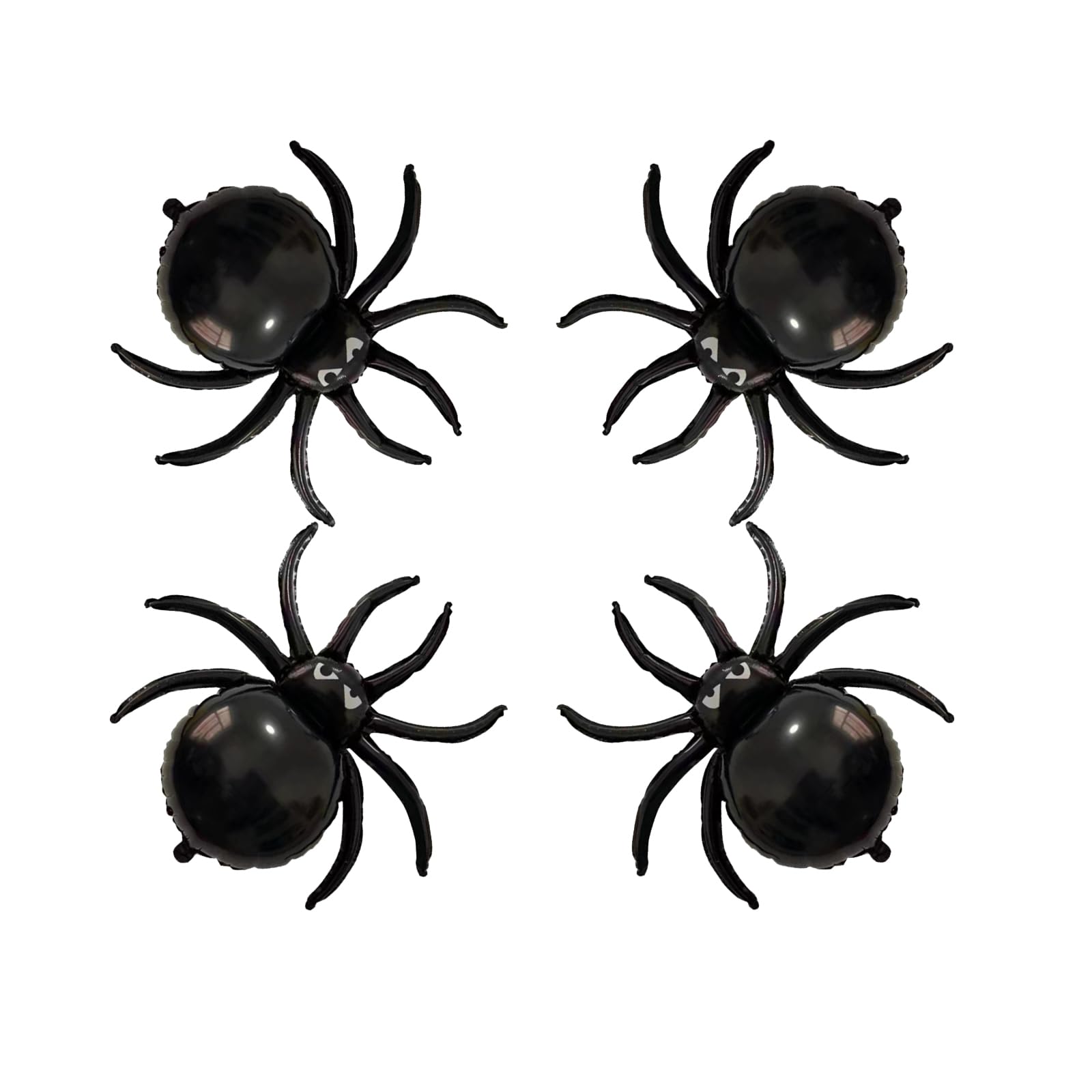 4 PCS Halloween Spider Balloons,Black Spider Foil Balloons,3D Realistic Black Spiders Balloon,Halloween Balloons for Halloween Decoration Day of Death New Year Birthday Spooky Party