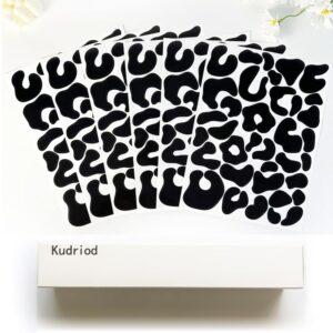 360 Pcs Black Cheetah Stickers Animal Print Cheetah Leopard Wallpaper Removable Vinyl Wall Stickers for Bedroom Car Living Room Office Home DIY Wall Decoration