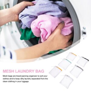 AOKWAWALIY 6pcs Laundry Bags Zipper Wash Bags Mini Mesh Washing Bags Net Bags Foldable Washing Machine Bags Soap Pouch Saver Laundry Pouch for Underwear Panties Small Accessories