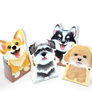 FRIDAY NIGHT 24 Pieces Puppy Theme Candy Boxes Dog Goodie Treat Gift Box Kids Birthday Pet Adoption Party Favor for Wedding Baby Shower Decoration…