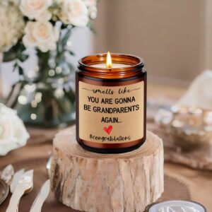 Miracu Scented Candle, Second Time Grandparents Gifts, Pregnancy Announcement for Grandparents Baby Announcement, Pregnancy Reveal to Parents, Baby Announcements Reveal Ideas for Grandparents Grandma