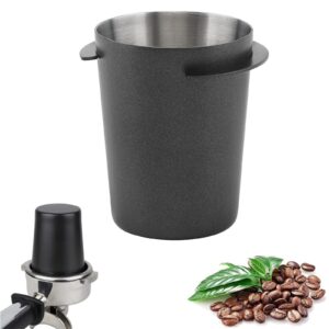 coffee dosing cup 54mm, stainless steel espresso coffee dosing cup espresso machine accessories, coffee powder feeder part easy use coffee grinder powder cup compatible with 54mm coffee filter