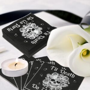 Geyoga 50 Pcs Til Death Do Us Party Napkins Gothic Bachelorette Bridal Shower Party Supplies Napkins Halloween Bachelorette Wedding Engagement Supplies Til Death Do Us Party Bachelorette Supplies