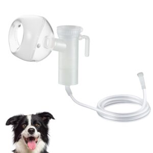 nomeoop pet nebulizer mask for puppy and cats, with 2 -meter oxygen tube,dog oxygen mask